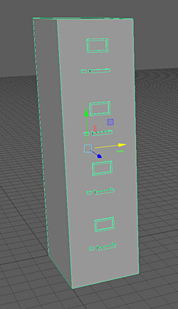 Workflow: Creating Low-Poly Game Prop "File Cabinet" with Maya LT/Maya ...